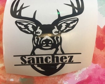 monogrammed deer antlers decal monogram floral antlers decal