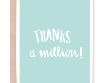 Thanks a million | Etsy