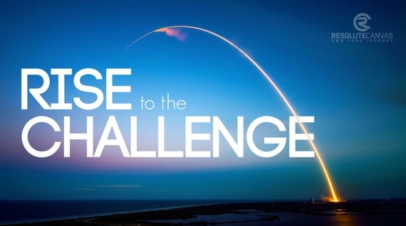 Items similar to Rise To The Challenge | Motivational Quote Canvas Wall ...