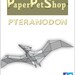 Pet Pteranodon 3d Papercraft dinosaur Template. by Paperpetshop