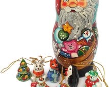 Popular items for santa nesting dolls on Etsy