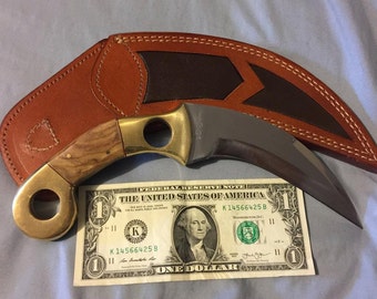 Items similar to Handmade Karambit Push Dagger on Etsy