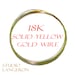18K solid yellow gold wire half-hard thickness 28 24 22 20