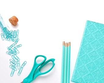 Unique teal desk related items | Etsy