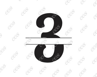 Split numbers svg | Etsy