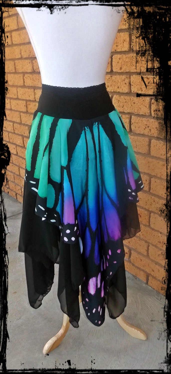 Butterfly Wing and Chiffon Pixie Skirt Custom by annaladymoon