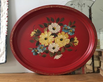 Tole painted tray | Etsy
