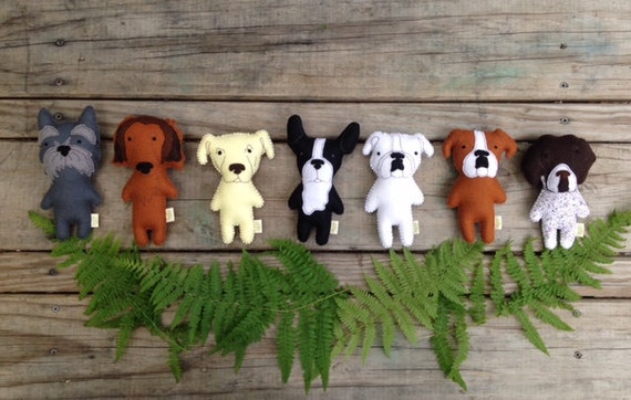Custom Felt Stuffed Dog Gift for Dog Lover Custom Dog