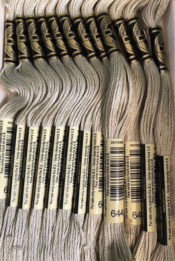 DMC 644 Medium Beige Gray Embroidery Floss 2 Skeins 6 Strand
