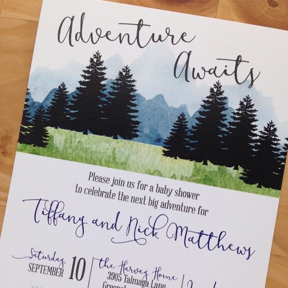 Adventure Awaits Baby Shower Invitation Adventure Baby