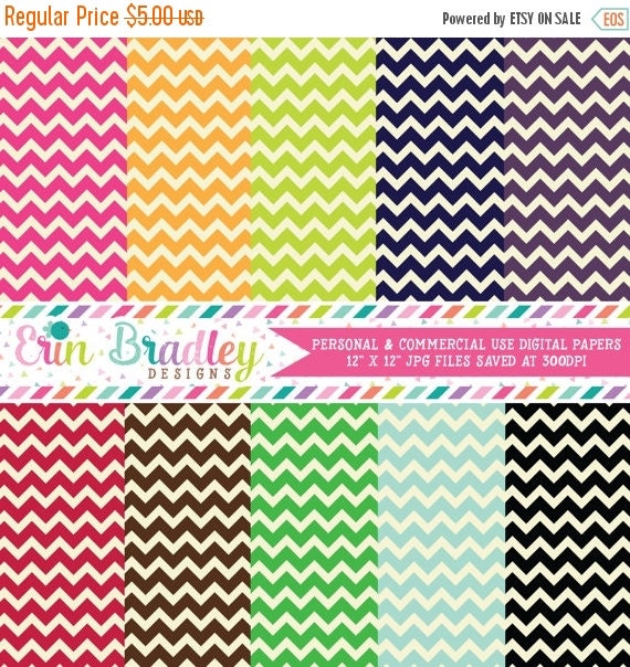 60% OFF SALE Digital Paper Pack Personal and by ErinBradleyDesigns