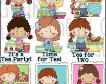 Popular items for tea party clipart on Etsy