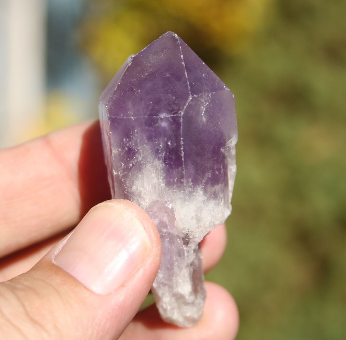 Phantom Amethyst Purple Quartz Crystal Point