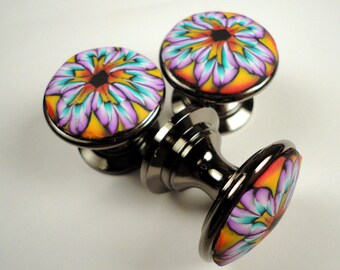 Polymer clay knobs | Etsy