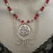Red Pentacle Necklace wiccan jewelry pagan jewelry wicca