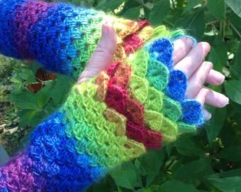 Rainbow mittens | Etsy