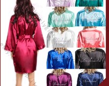 Unique red satin robe related items | Etsy