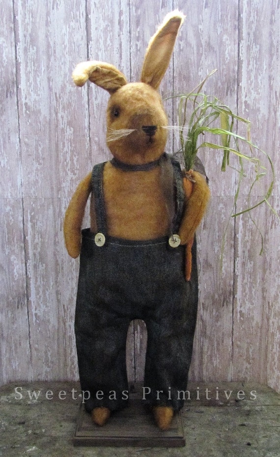 2016 E-PATTERN Primitive Folk Art Early Style Bunny Rabbit