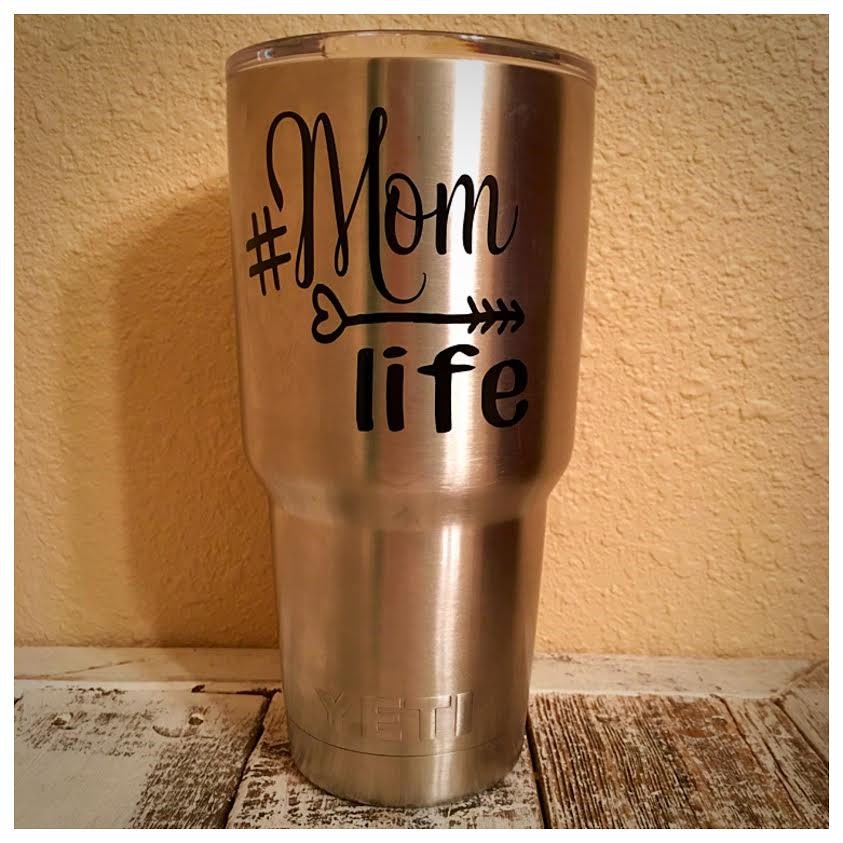 Hashtag Mom Life Decal For Yeti Rtic Tumbler Computer
