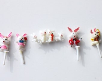 Bunny cake topper | Etsy