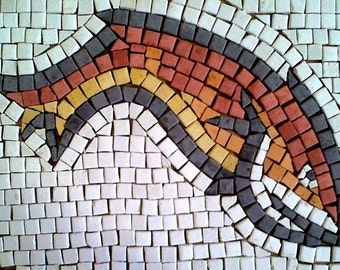 Mosaic fish pattern | Etsy