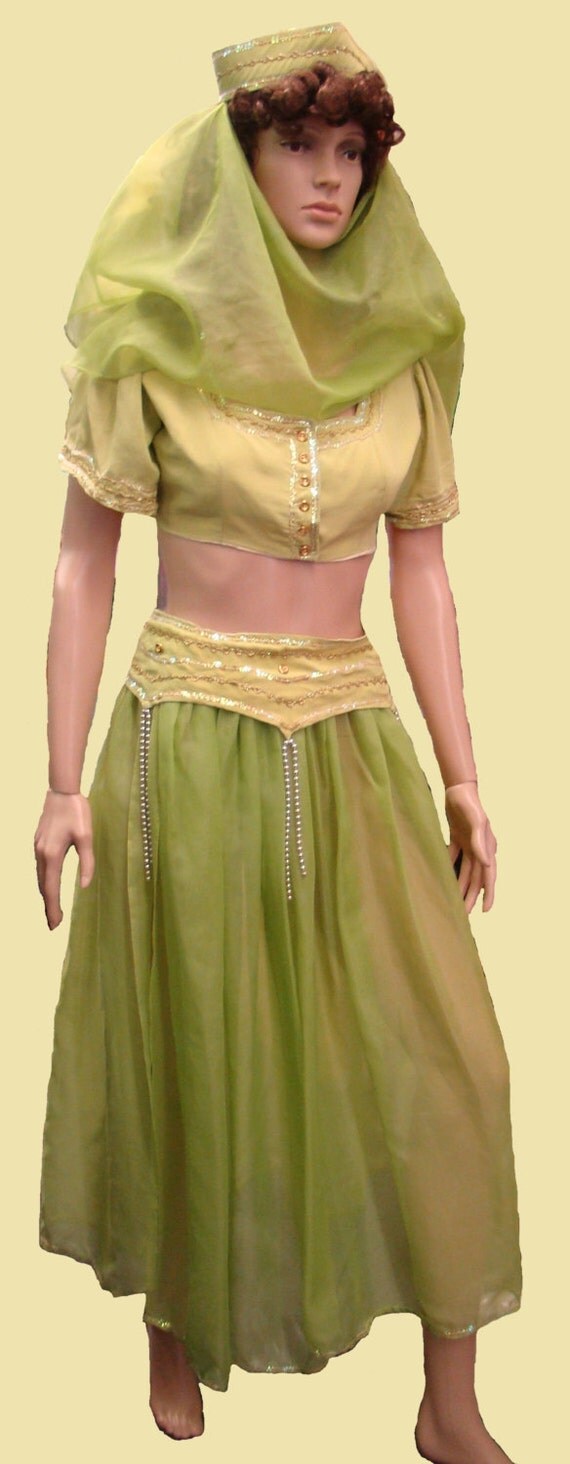 Costume Adult Woman Harem Girl Handmade 4 Piece