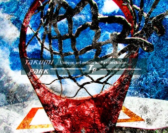 Unique Sports Print Basketball Wall Art Photo Print by TakumiPark