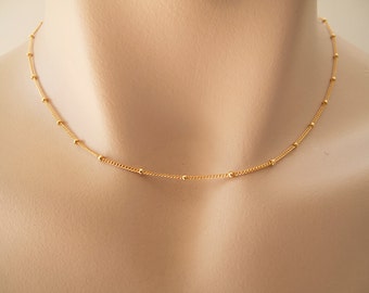 Gold ball chain | Etsy