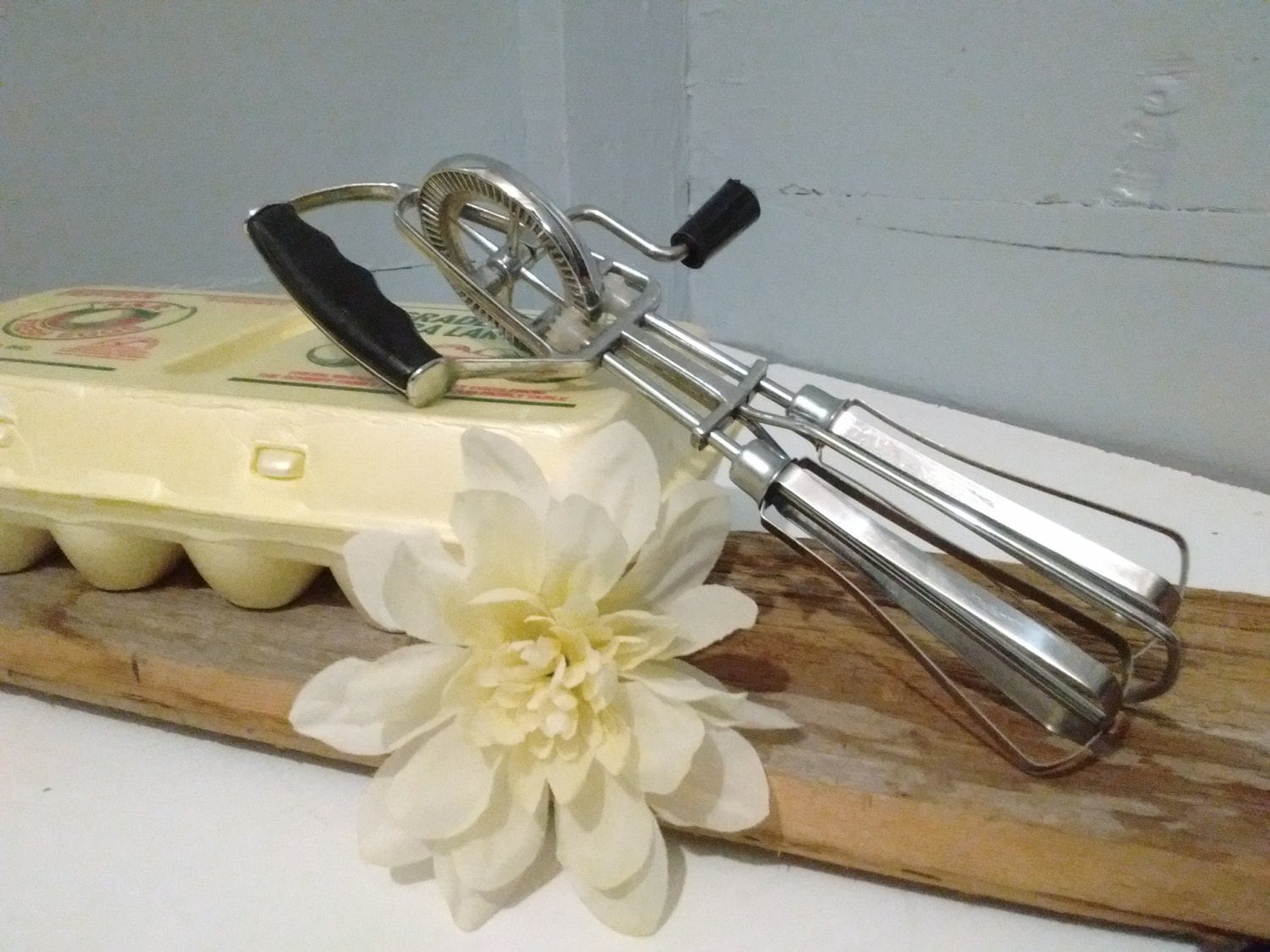 Vintage, Egg Beater, Hand Crank, Mixer, Side Handle, 1950s, Kitchen ...