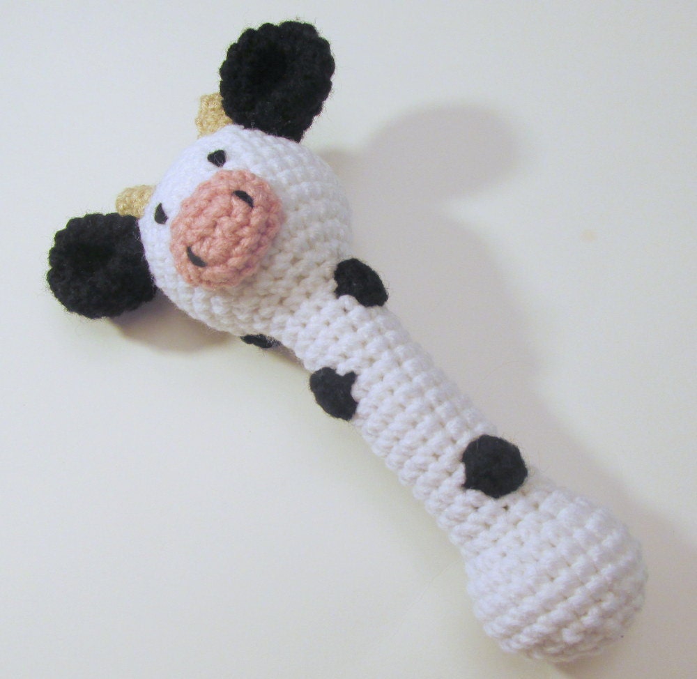 Cow Rattle PDF Crochet Pattern INSTANT DOWNLOAD