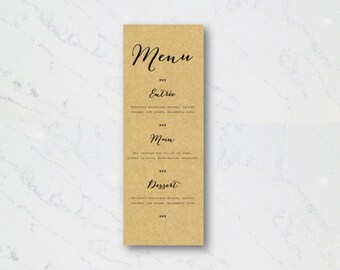 Cursive menu | Etsy
