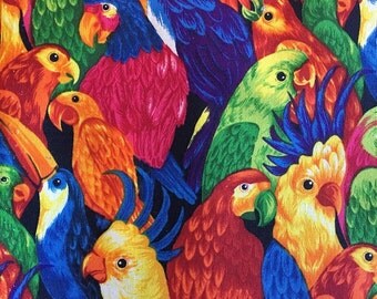 Unique bird fabric related items | Etsy