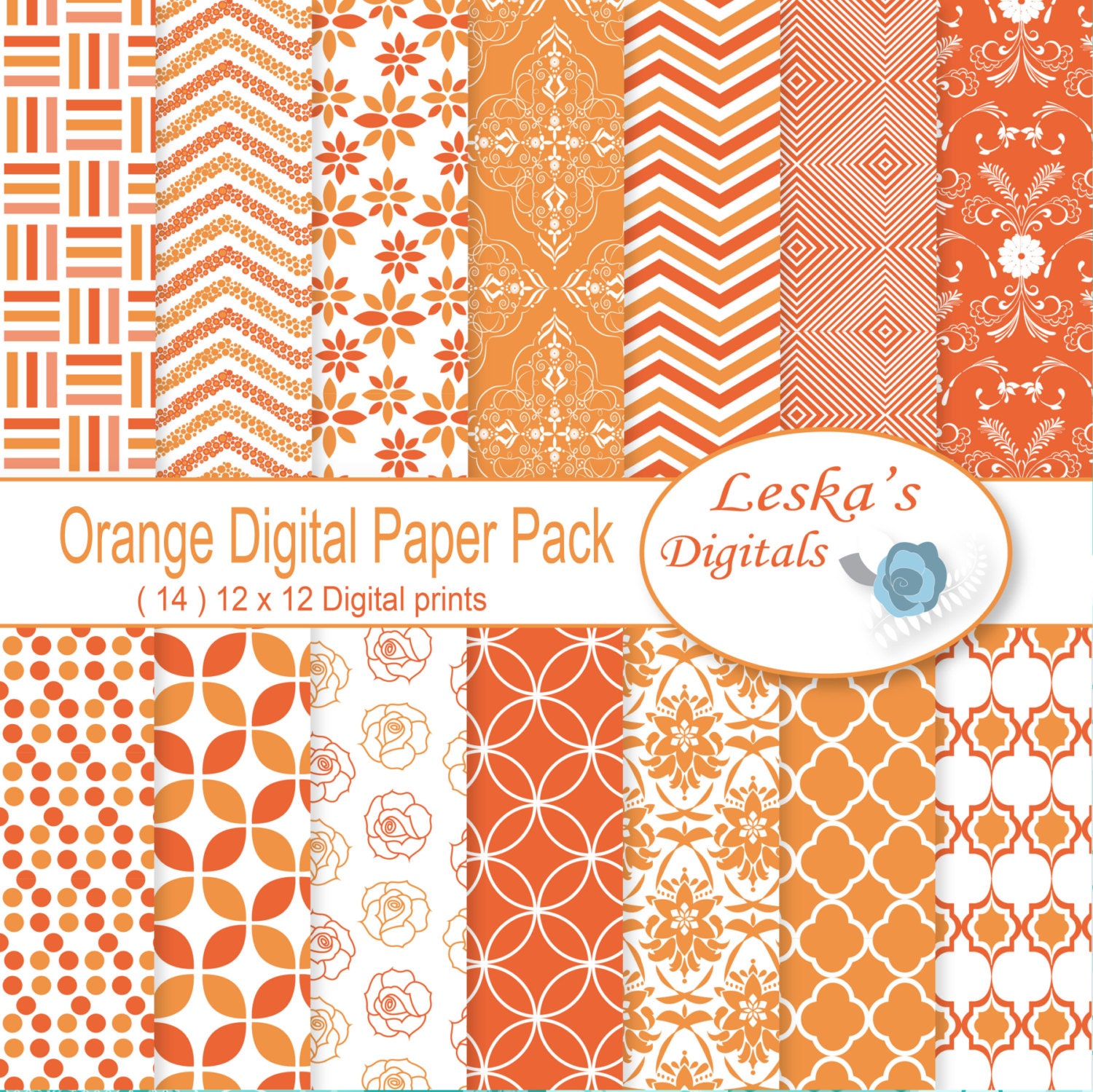 Orange digital paper:ORANGE background orange
