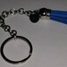 Blue tassel keychain custom keychain suede keychain custom