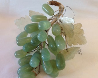 Carved jade grapes | Etsy