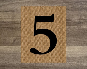 Items similar to Country / Rustic / Outdoor Wedding Table Number Burlap ...