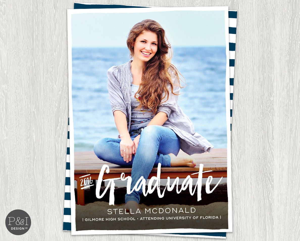 Graduation Party Postcard Invitation or Announcement Class