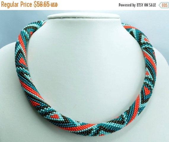 SALE11% Beadwork Necklace by Artlando on Etsy
