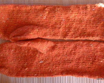 Items similar to Orange Safety Mittens - Bondage soft padded mittens ...