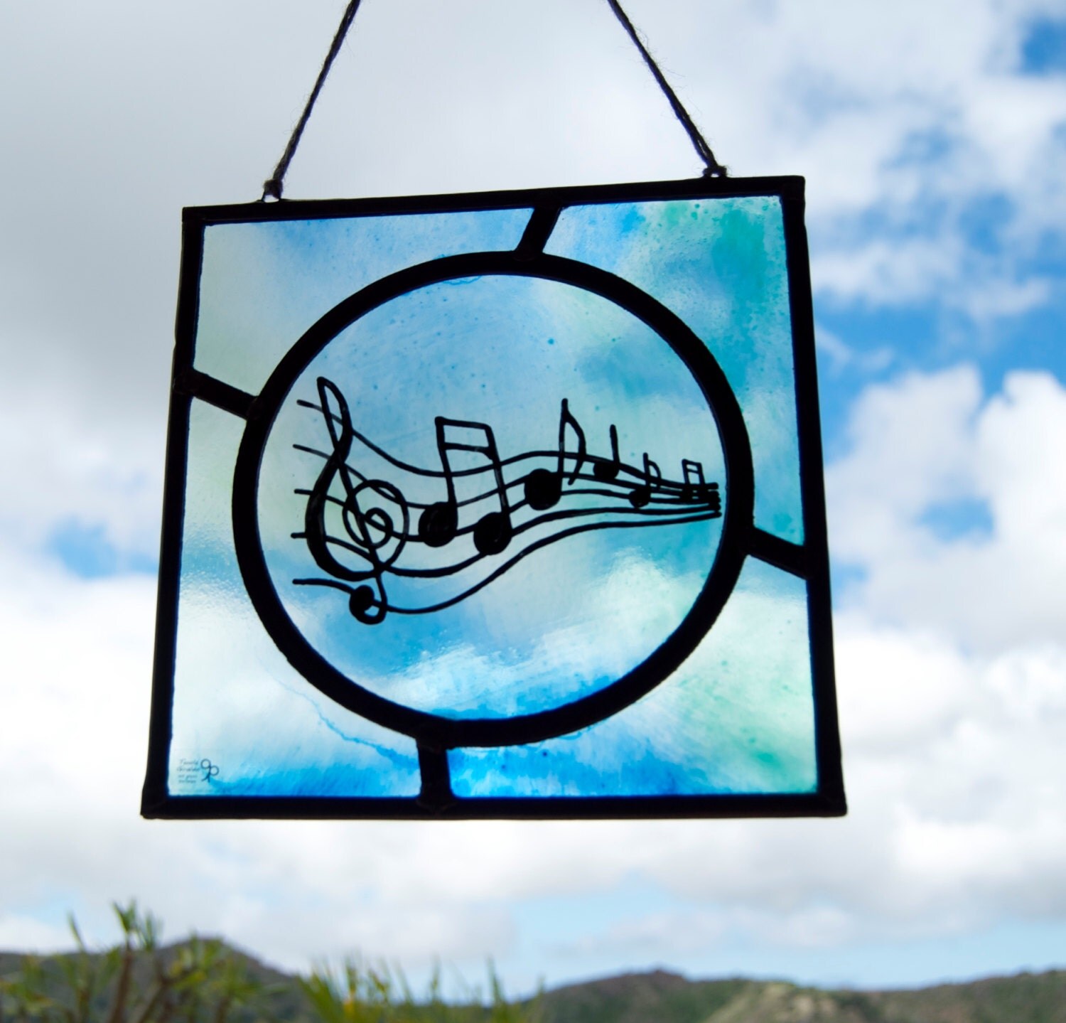 Music Stained Glass Musical Notes Treble clef Window