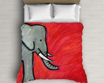 Red duvet cover | Etsy