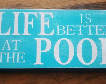 Pool sign | Etsy