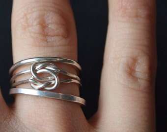 Knot Stacking Ring Set // Twisted Wire Stacking by BlueVoidDesigns