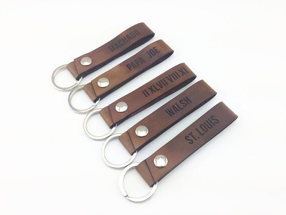 Mens keychain key holder key fob key case by TAleatherworks