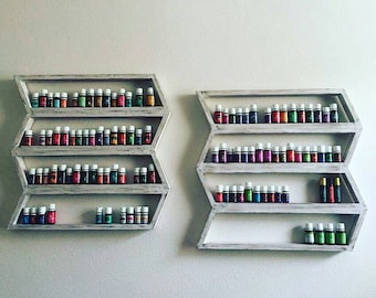 Wood Essential Oils Shelf oil rack oil by HisHersWoodworking