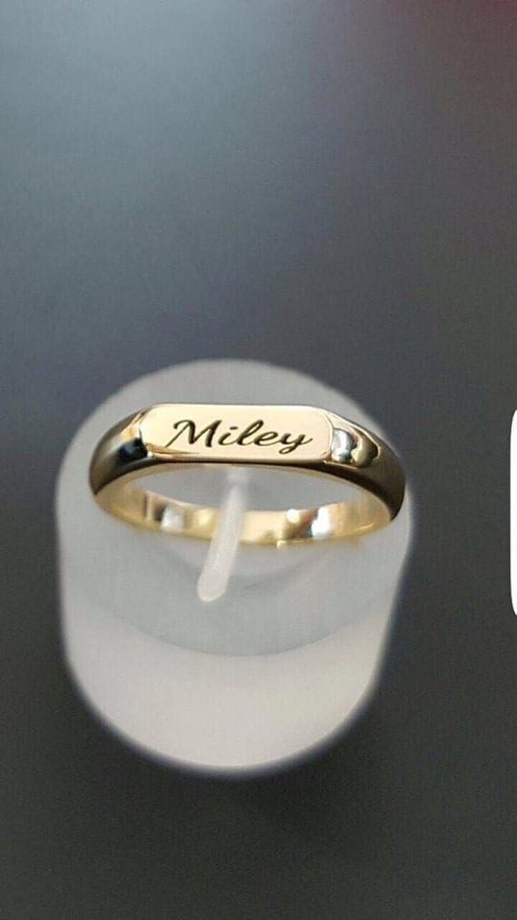 Engraved ring Personalized Ring women ring Initial ring