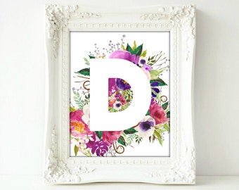 D monogram | Etsy