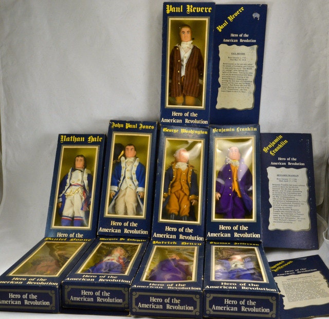 Heros of the American Revolution Dolls Complete Set of 9 in
