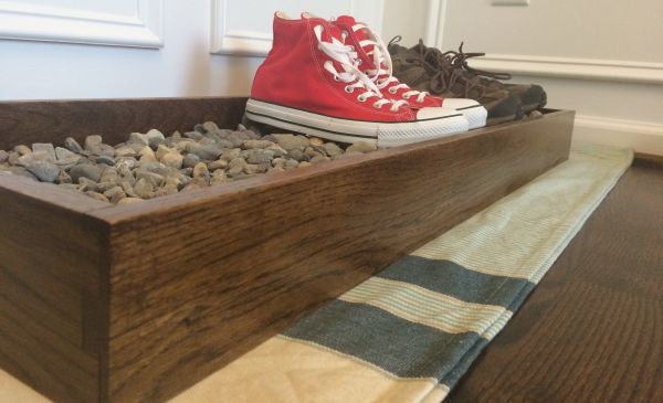 Large Oak Wood Shoe Rack Shoe and Boot Tray Shoe Organizer