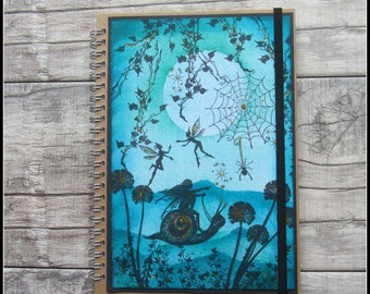Items similar to Large Handmade Fairy Journal with pencil w/Free ...